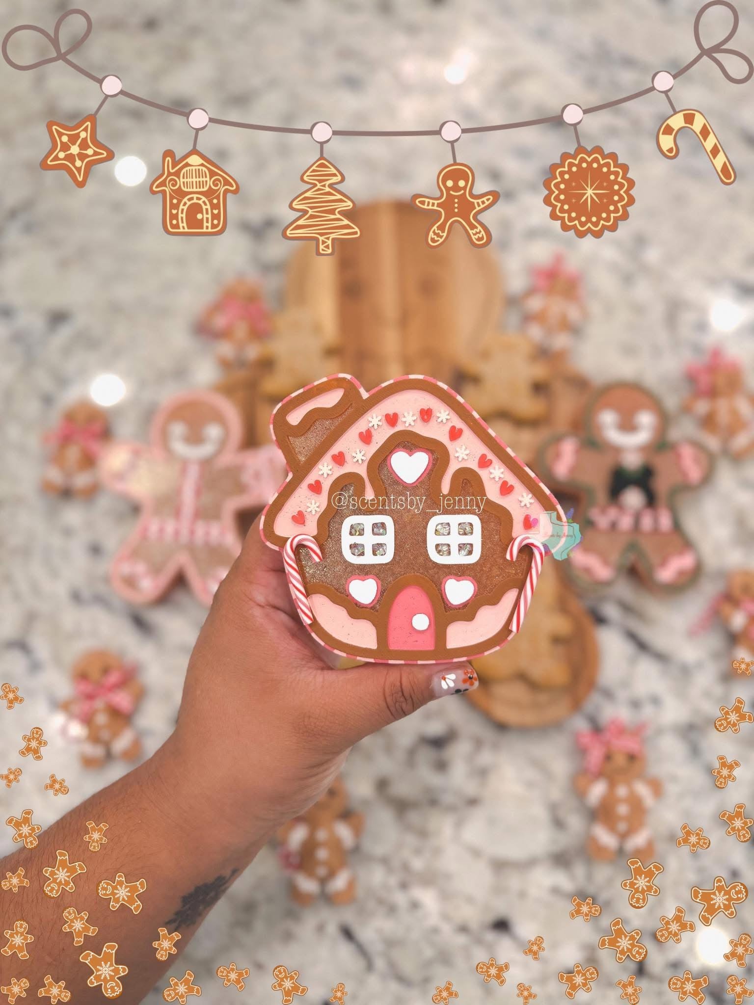 Gingerbread House Silicone Mold – CarKissedFreshiessMolds